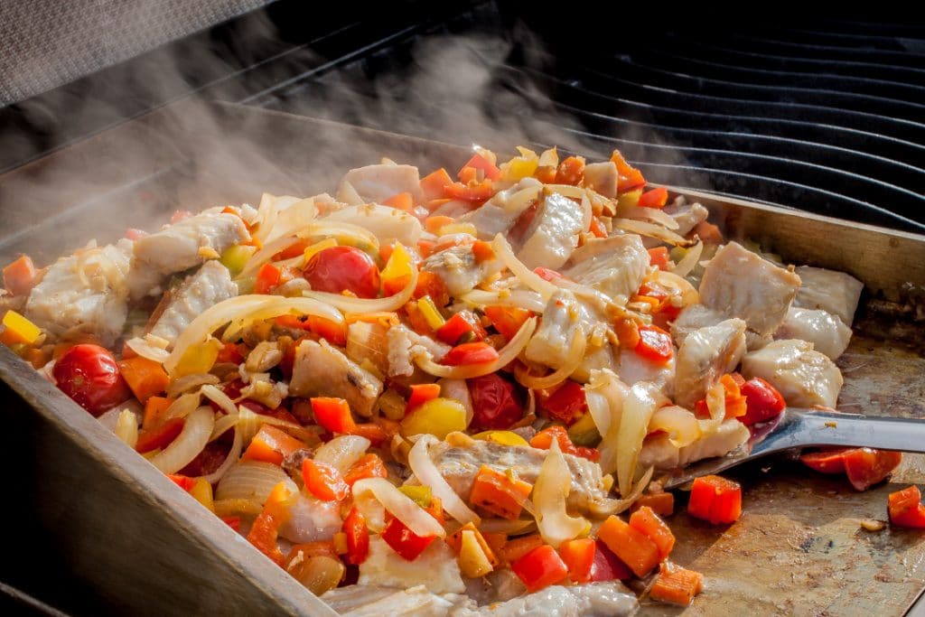 Karibische Fischpfanne von der Plancha | Futterattacke.de